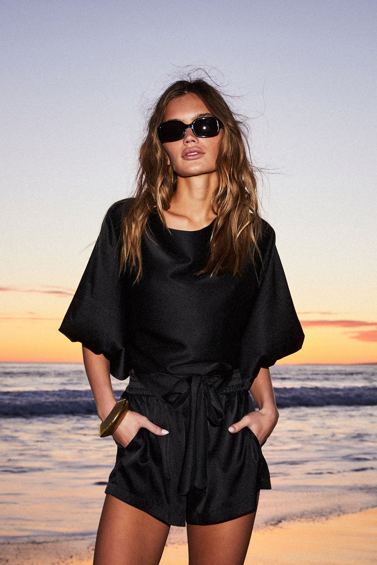+ Beryll Ali Silk Wrap Top | Black - +Beryll Worn By Good People