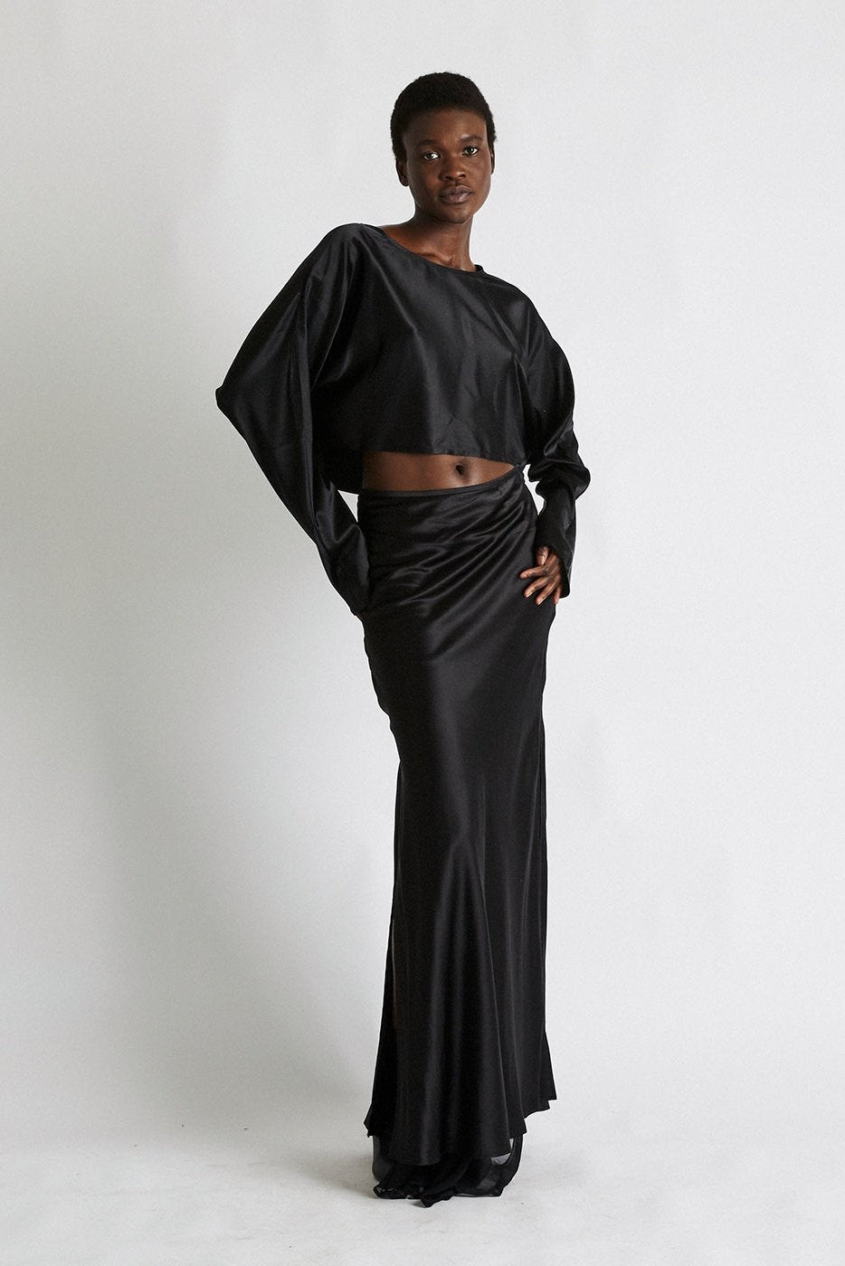 + Beryll Helena Silk Skirt | Black - +Beryll Worn By Good People